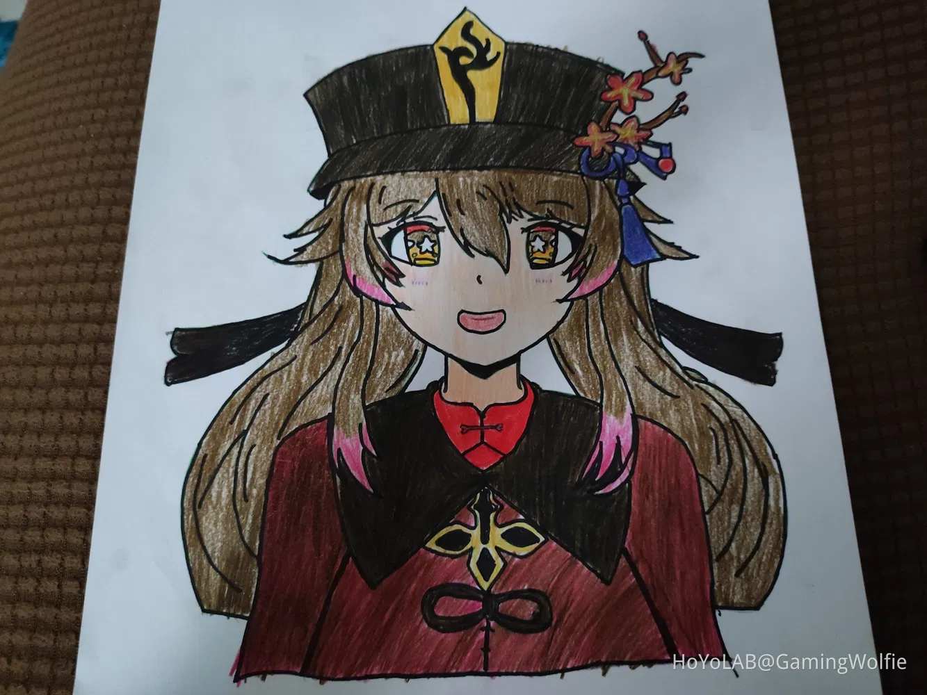 Hu Tao colouring Genshin Impact | HoYoLAB