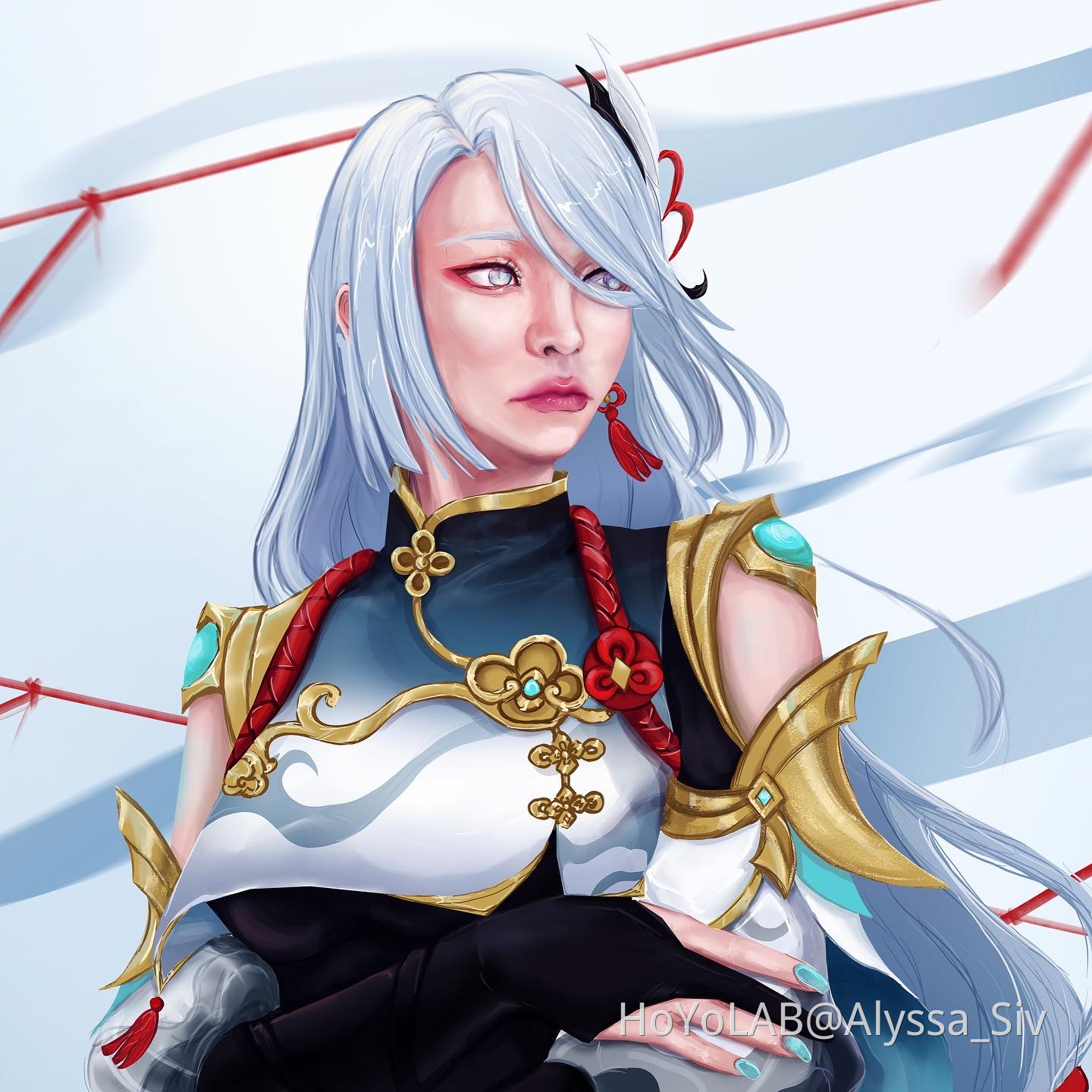 Shenhe fan art Genshin Impact | HoYoLAB