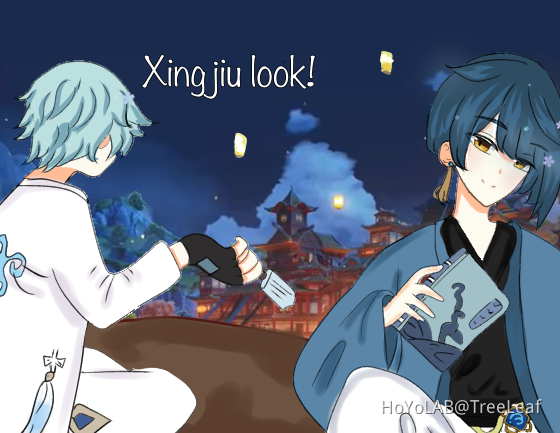 Two best friends 🍧📖📖 Genshin Impact | HoYoLAB