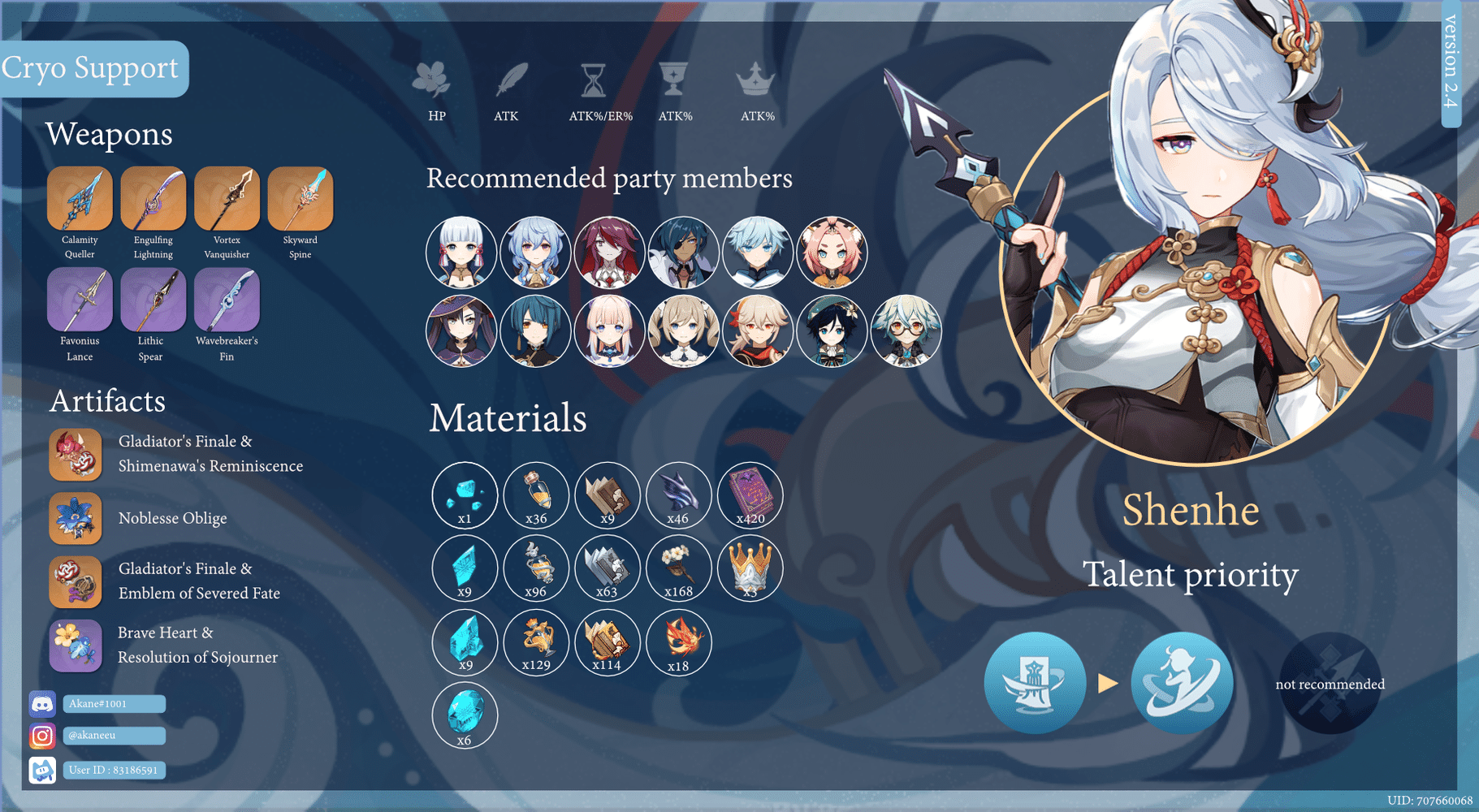 [Version 2.4] Shenhe Support Guide Genshin Impact | HoYoLAB