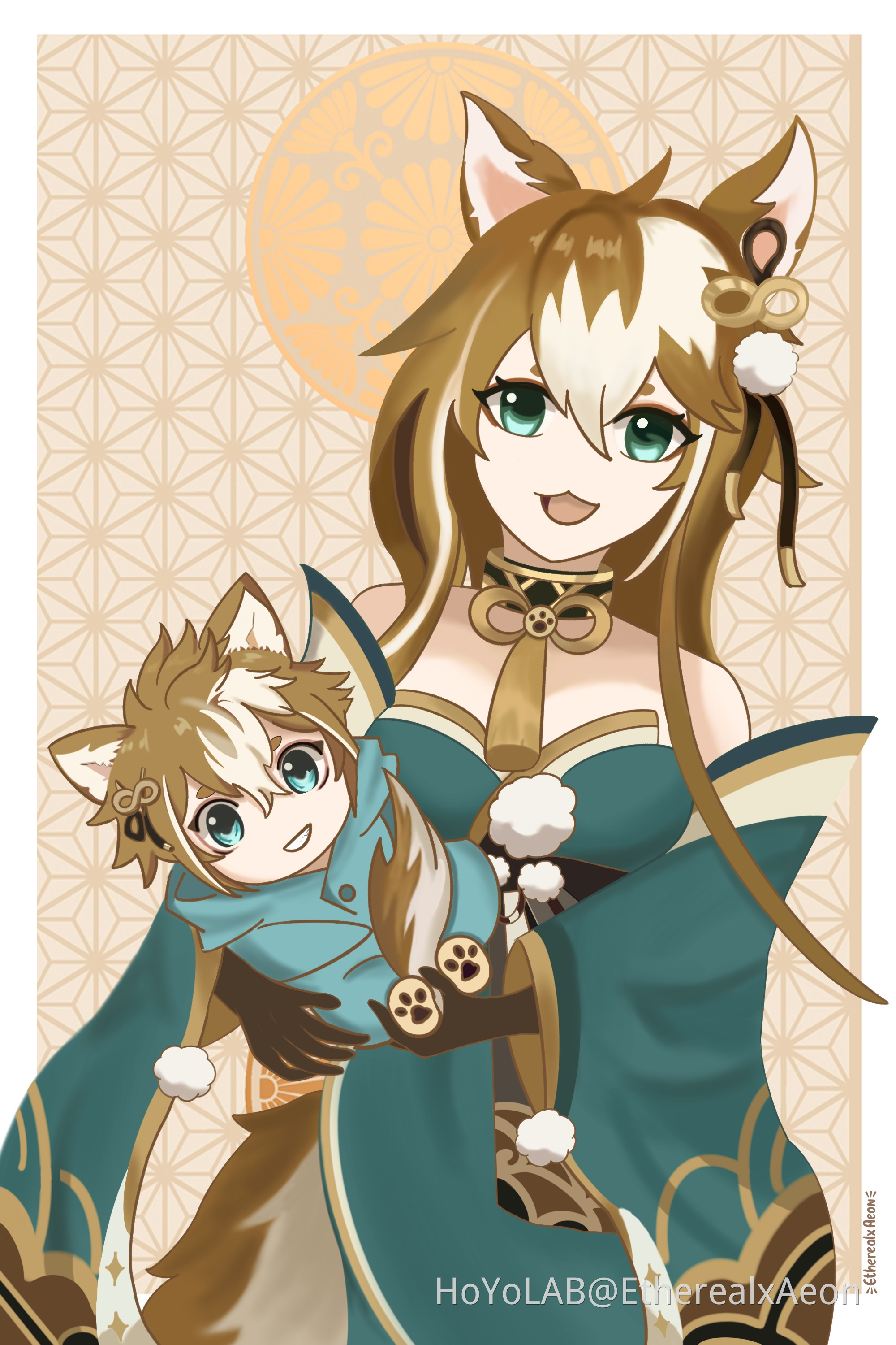 Mommy Hina and Baby Gorou Genshin Impact | HoYoLAB