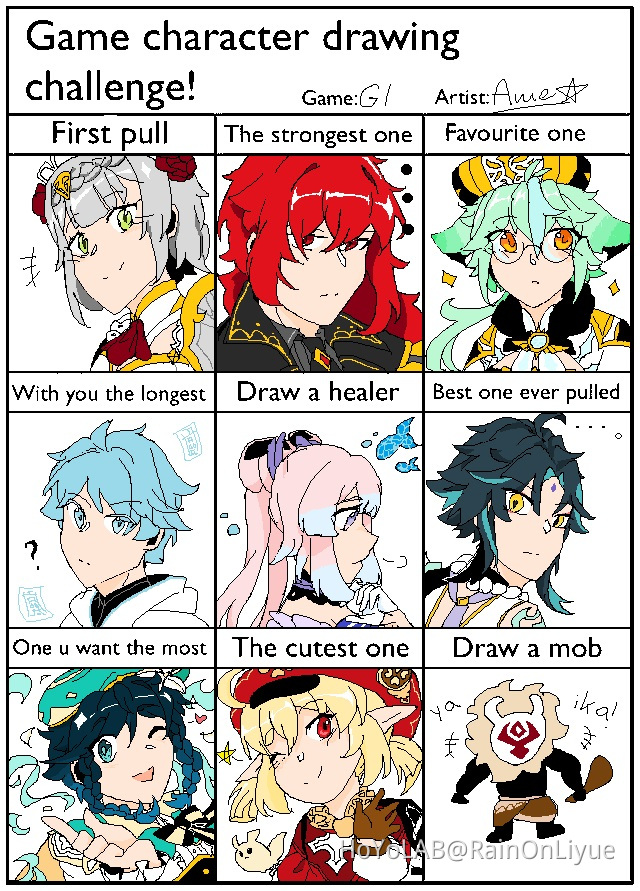 Genshin drawing challenge! Genshin Impact | HoYoLAB