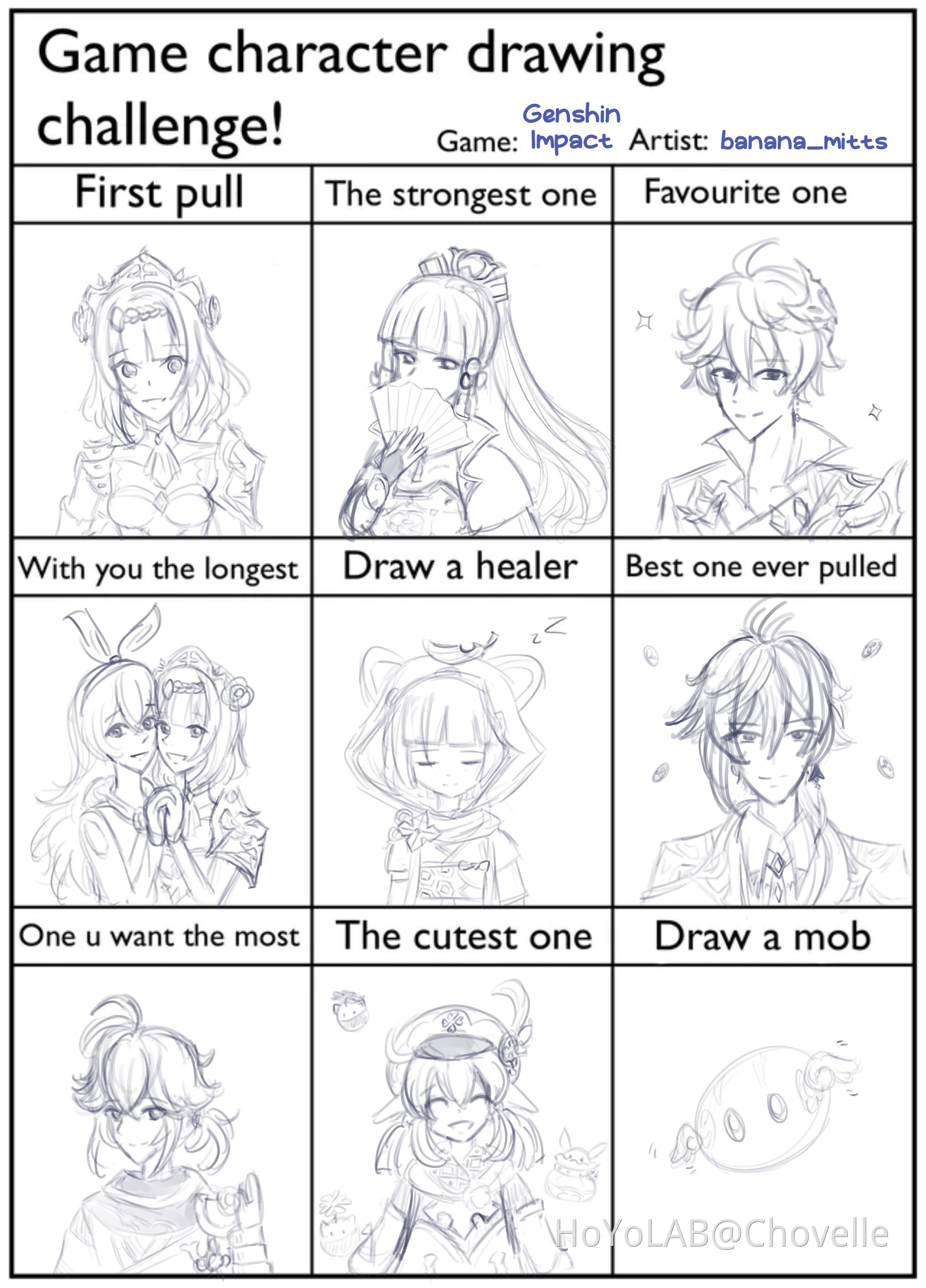 Genshin Character Drawing Challenge Genshin Impact | HoYoLAB