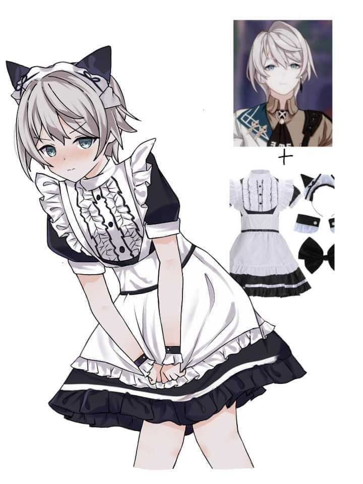 Lyle in a cat maid costume Honkai Impact 3rd | HoYoLAB