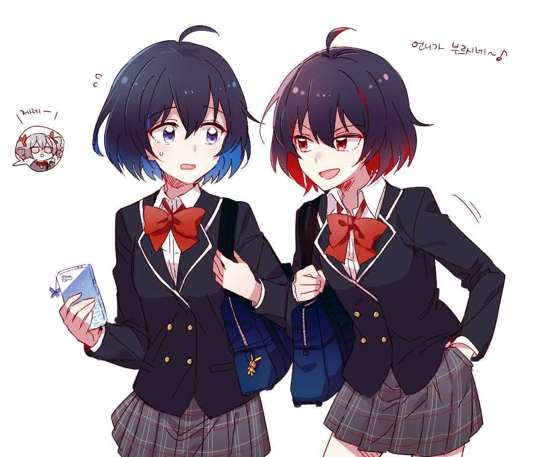 ~Seele and Veliona Entering School~ Honkai Impact 3rd | HoYoLAB