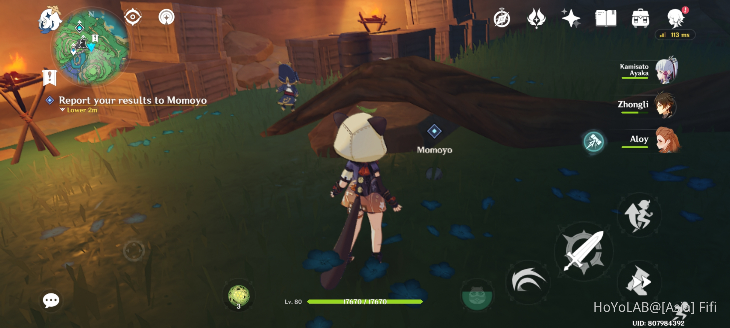 So, I needed to report some intel to Ms. Momoyo but... Genshin Impact ...