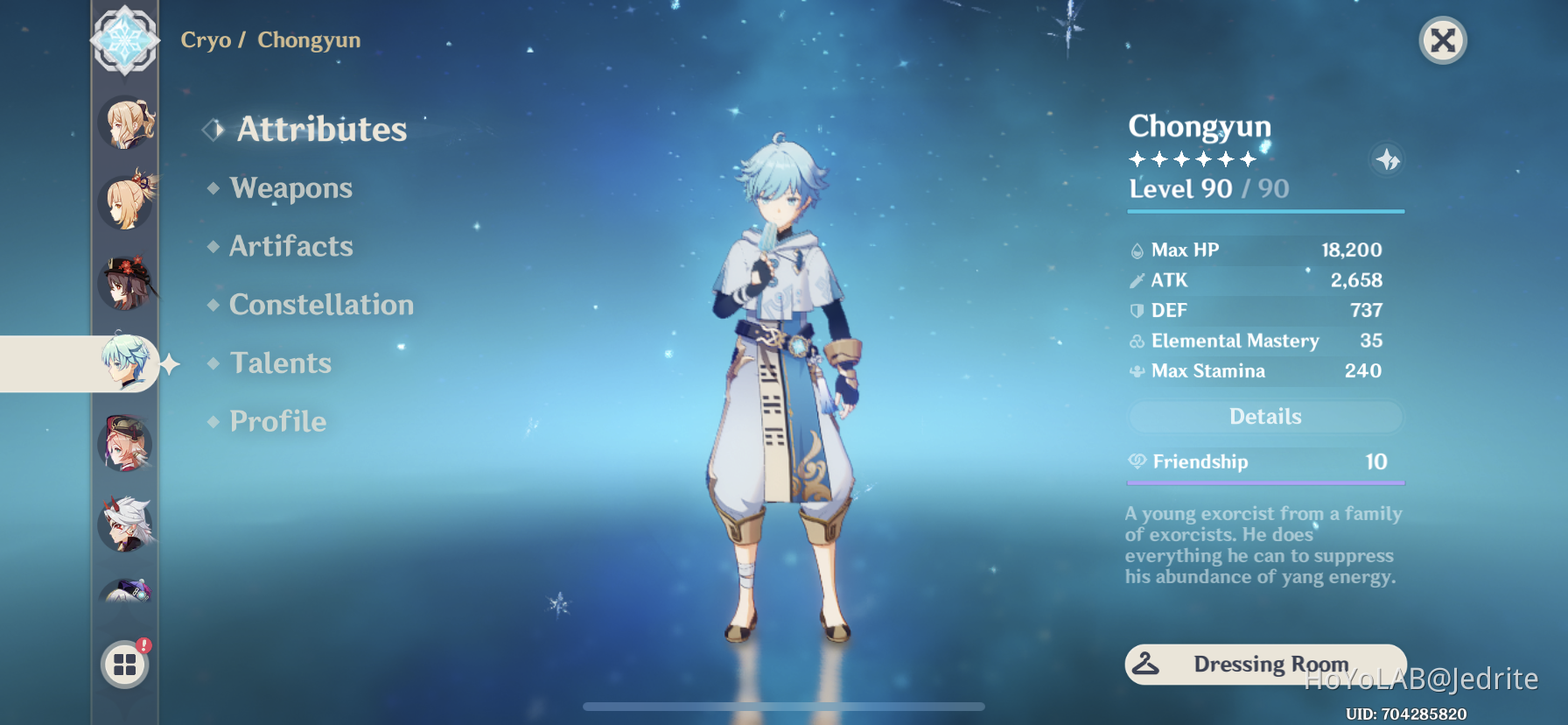 Chongyun Cryo Main Dps Genshin Impact | HoYoLAB