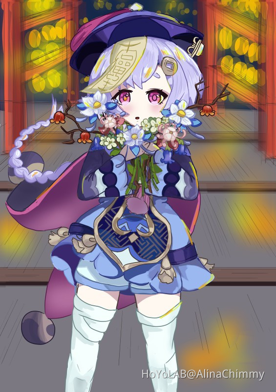 Qiqi getting ready for the Lantern Rite Genshin Impact | HoYoLAB