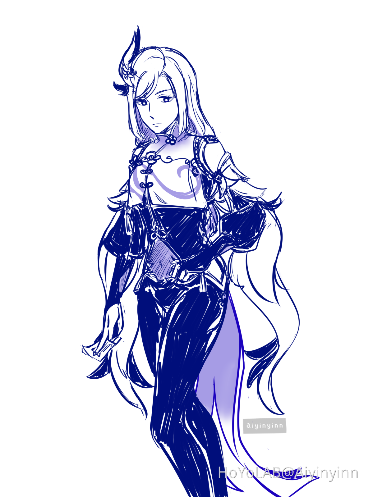 Shenhe sketch Genshin Impact | HoYoLAB