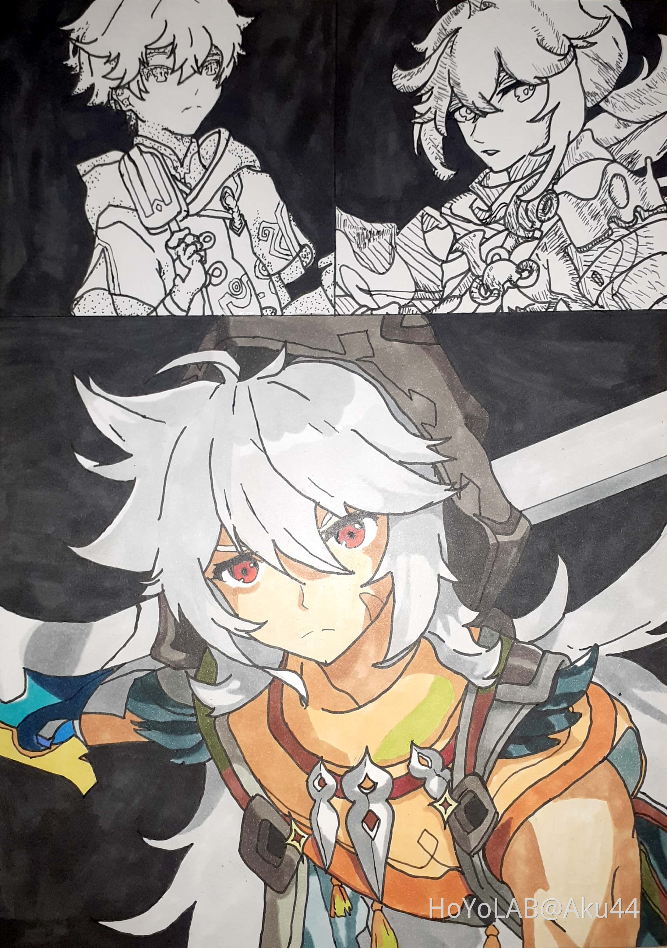 Dessin de Razor, Chongyun et Kazuha Genshin Impact | HoYoLAB