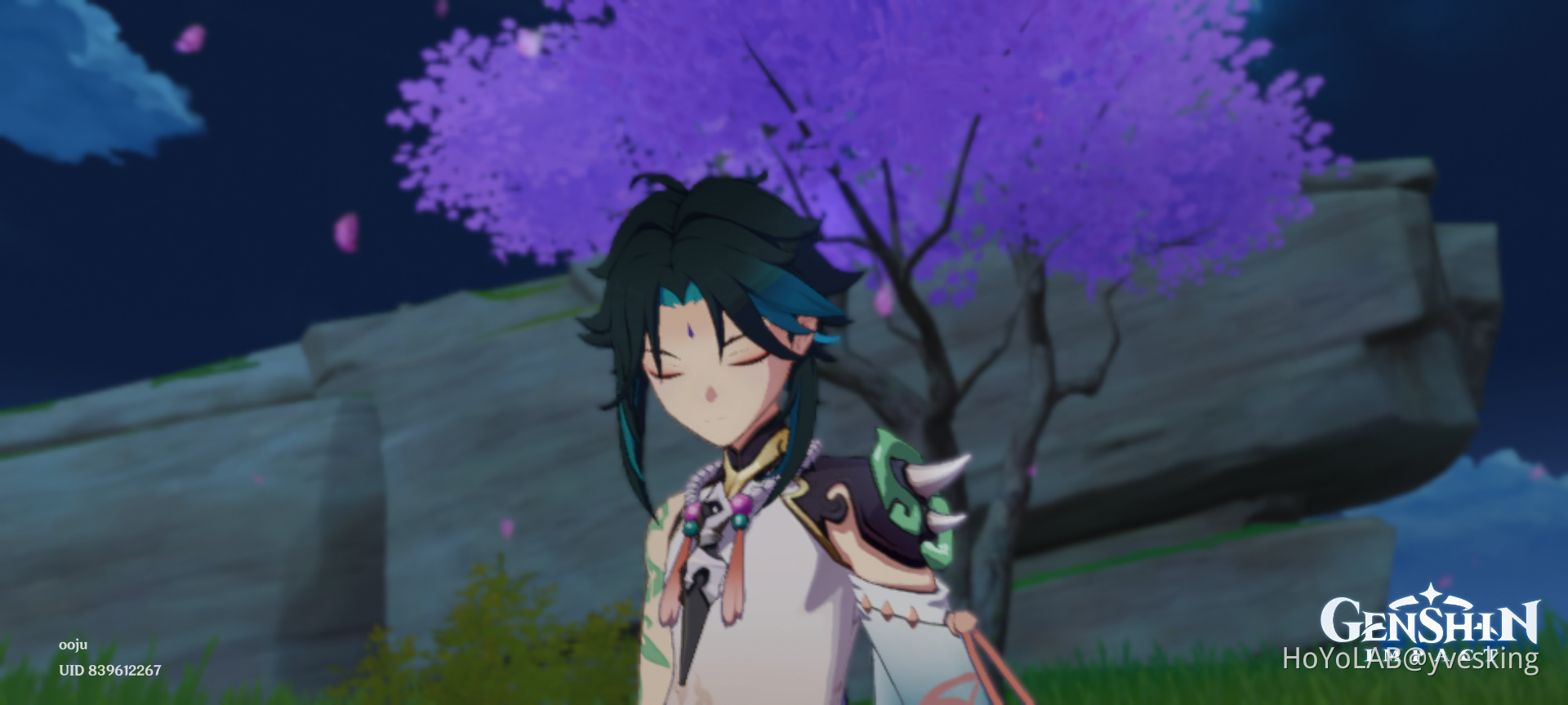 just xiao and pretty bg | Genshin Impact | HoYoLAB