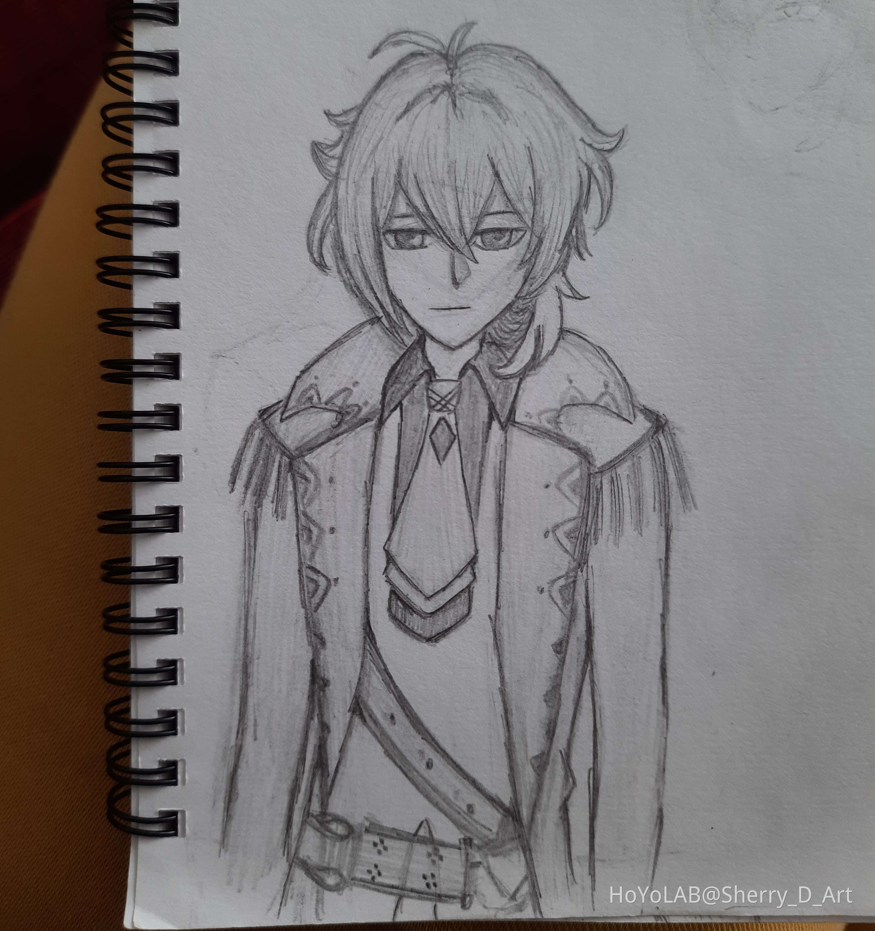 Diluc sketch Genshin Impact | HoYoLAB