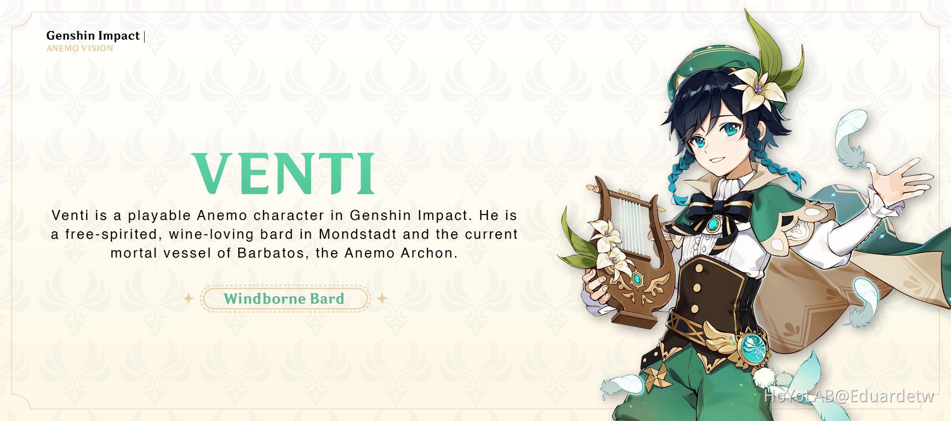 Venti, Windborne Bard - Presentation Genshin Impact | HoYoLAB