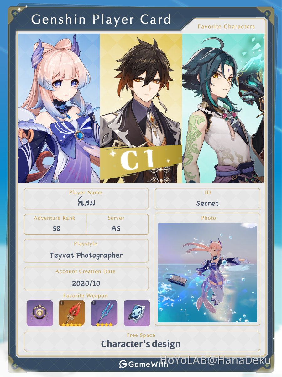 Genshin Player Card Player Community
