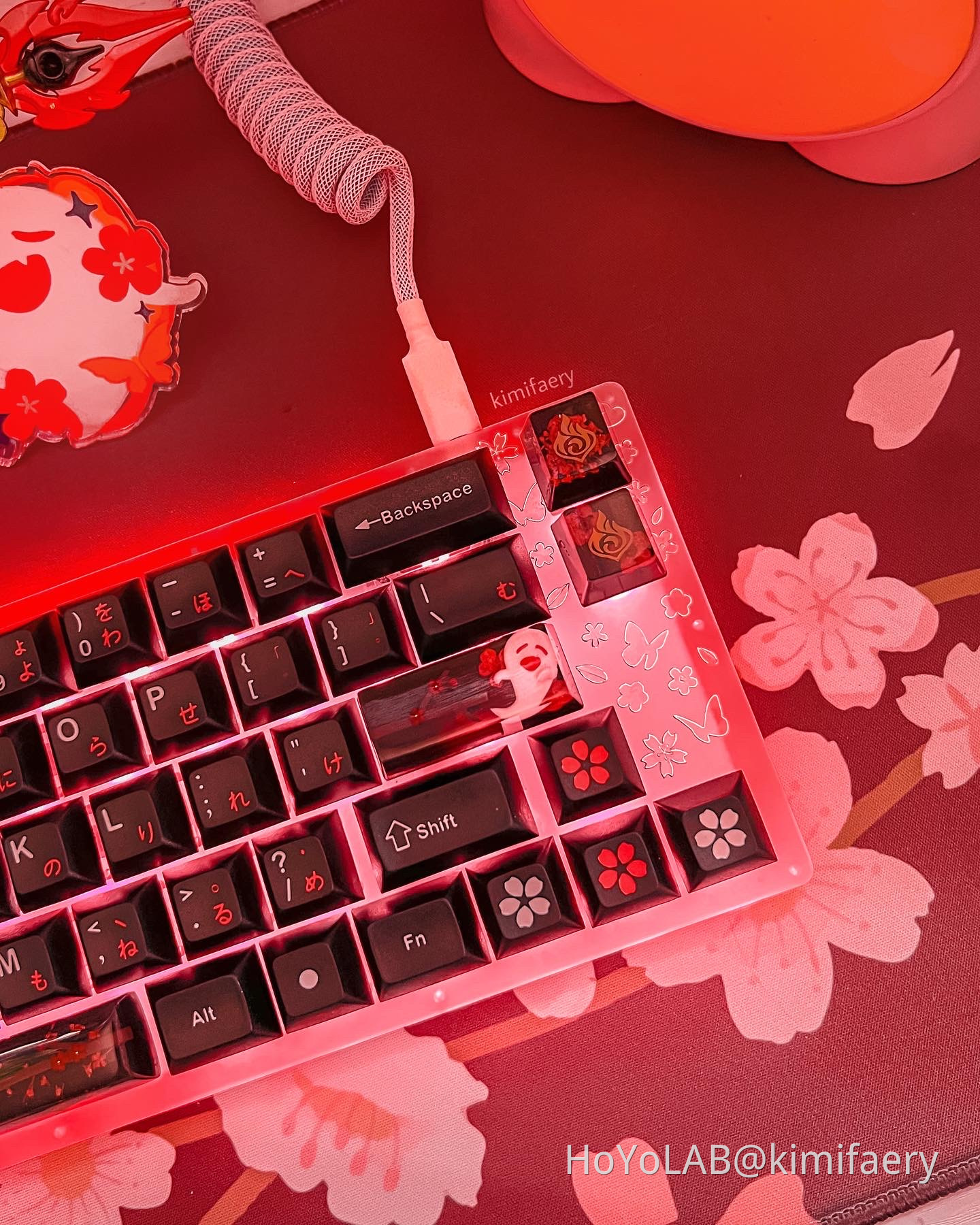 Hu Tao inspired mechanical keyboard 💮🎴 | Genshin Impact | HoYoLAB