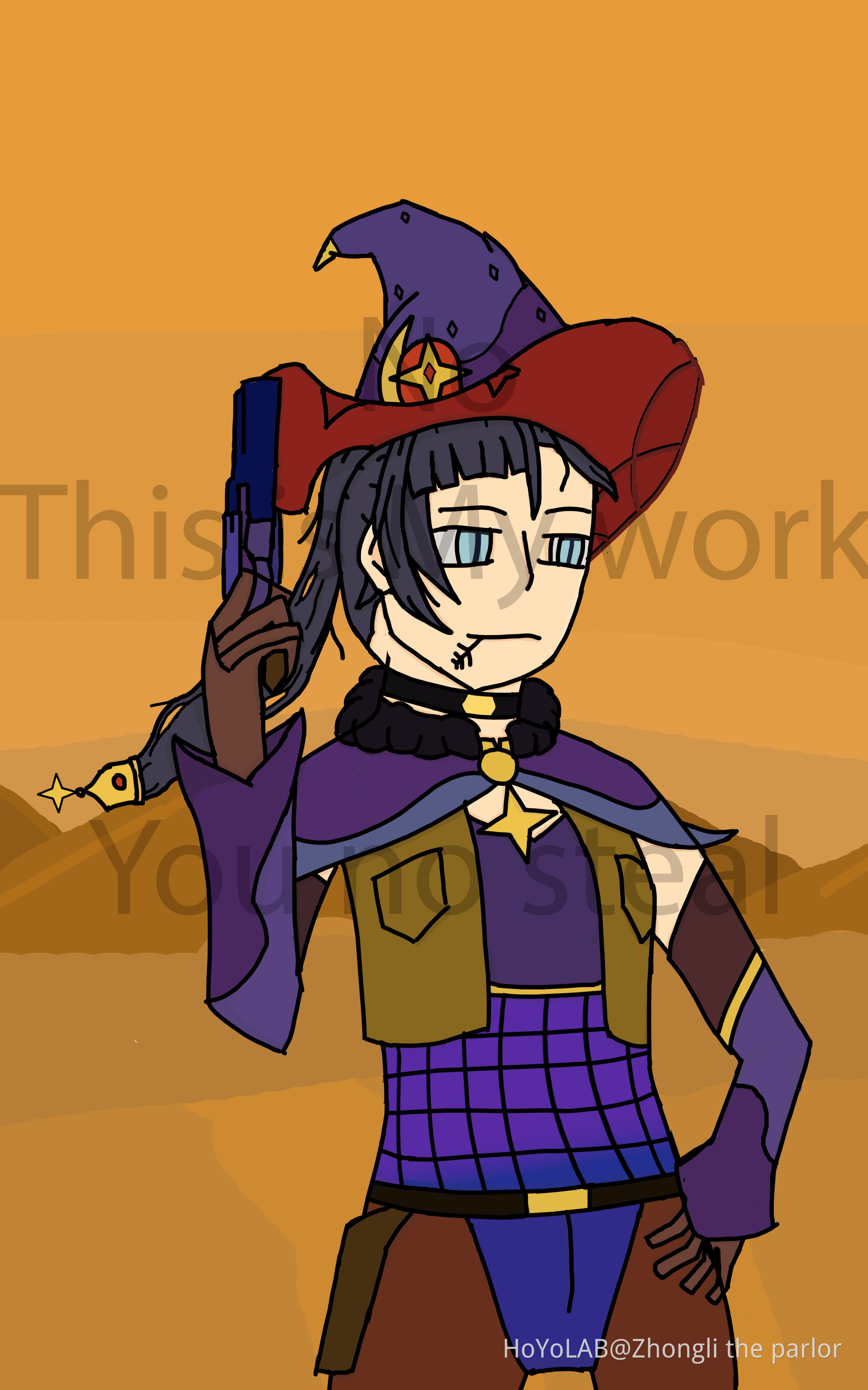 Mona as a cowboy fatui Genshin Impact | HoYoLAB
