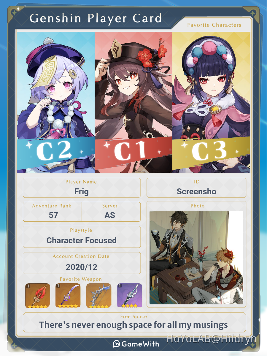 Genshin Player Card generator is real????!!! Genshin Impact | HoYoLAB