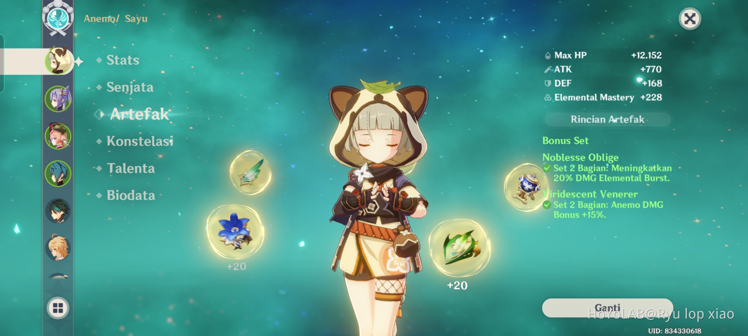 rate my sayu build:> | Genshin Impact | HoYoLAB