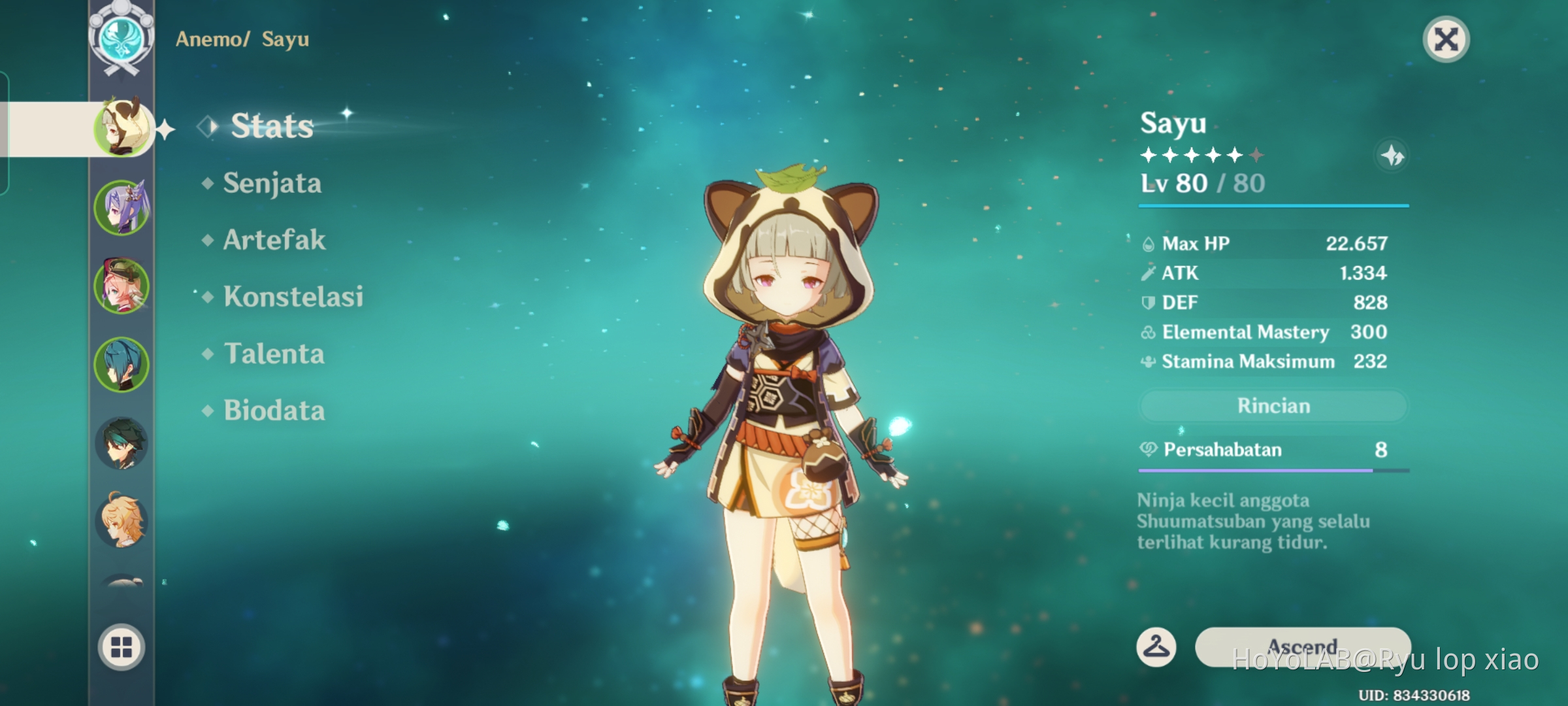 rate my sayu build:> | Genshin Impact | HoYoLAB