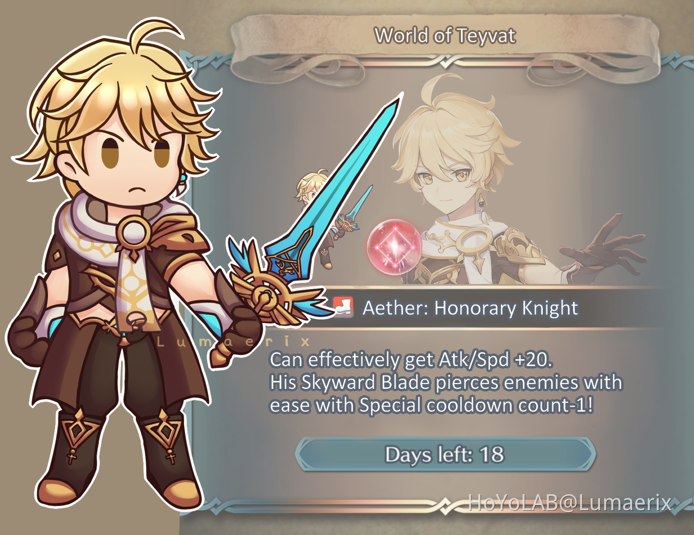 Aether - Fire Emblem Heroes Sprite Genshin Impact | HoYoLAB