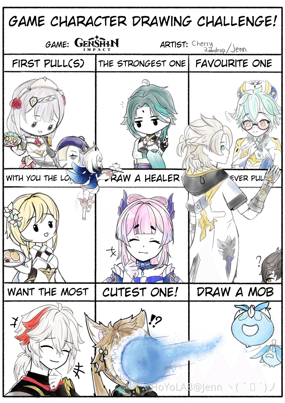 Genshin Character Drawing Challenge! Genshin Impact | HoYoLAB