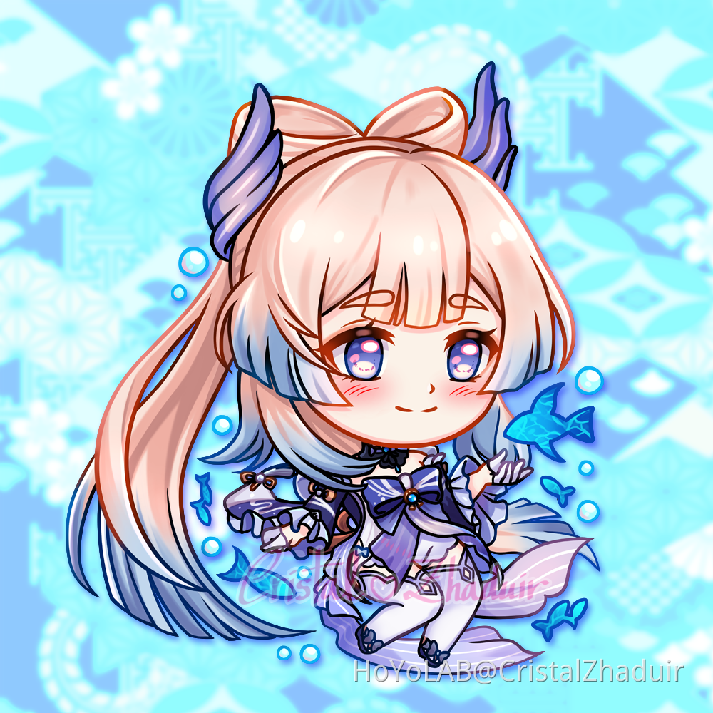🐟 🐟 Chibi Sangonomiya Kokomi !!! 🐟 🐟 Genshin Impact | HoYoLAB