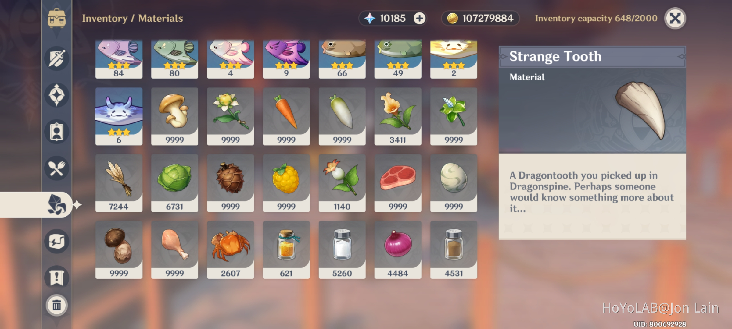 My cooking ingredients Genshin Impact | HoYoLAB