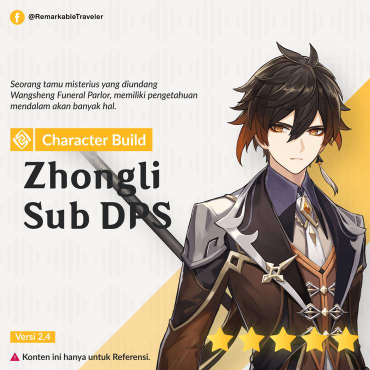 [Mini Guide] Character Build: Zhongli Sub DPS - Vago Mundo [Build ...