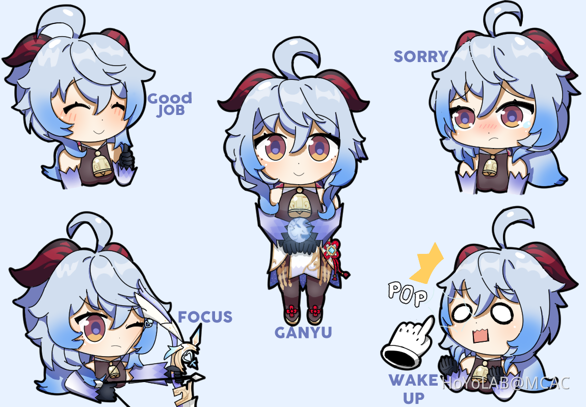 Ganyu Chibi Stickers Genshin Impact | HoYoLAB