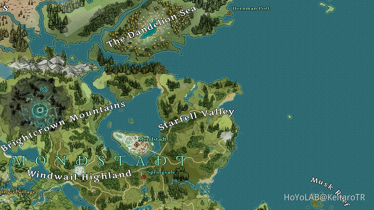 El mapa del continente de Teyvat (Análisis y resumen) Mapa FanMade ...