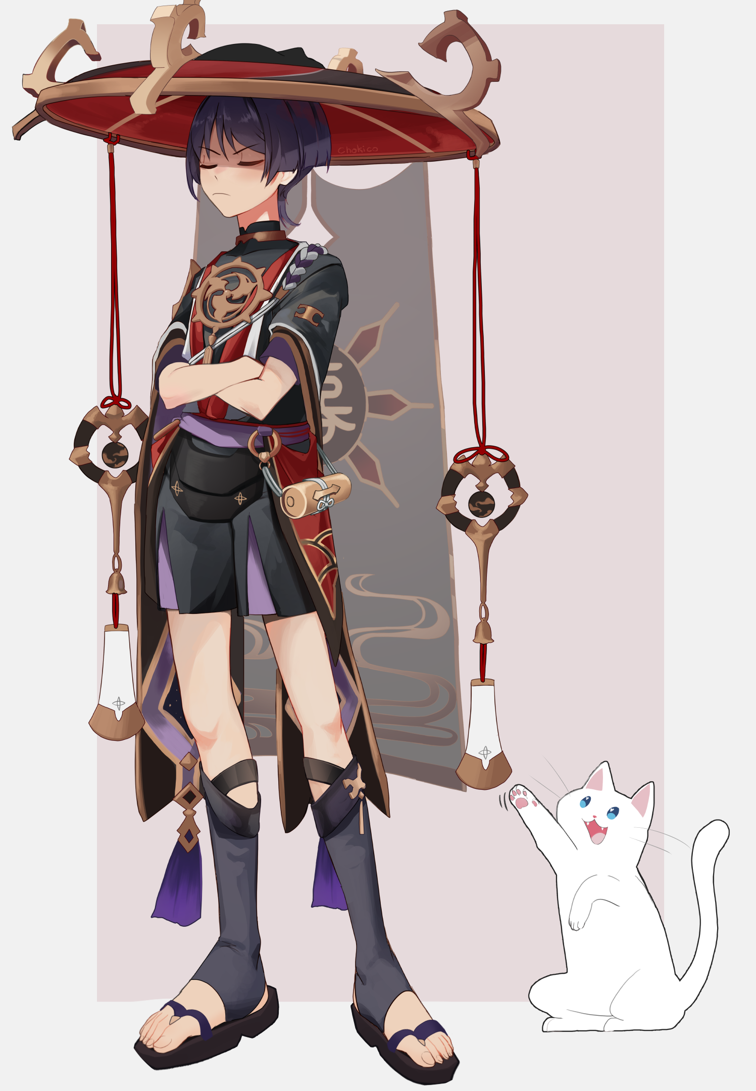 Scaramouche and a kitty Genshin Impact | HoYoLAB