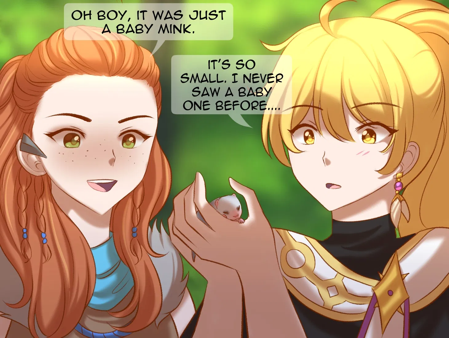 Aether, Aloy and the baby Genshin Impact | HoYoLAB