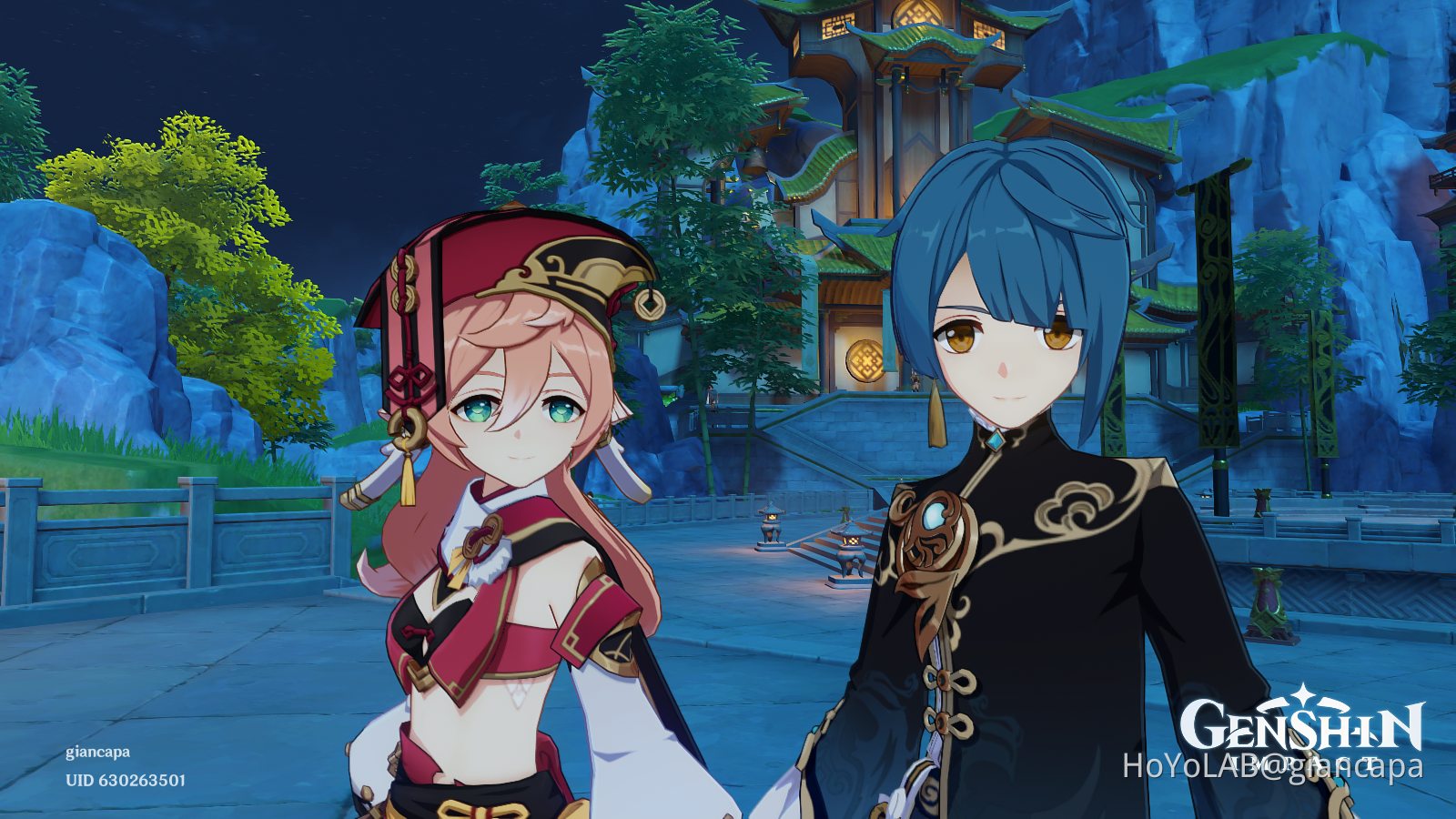 During the Lantern Rite I took photos with the characters in Liyue and ...