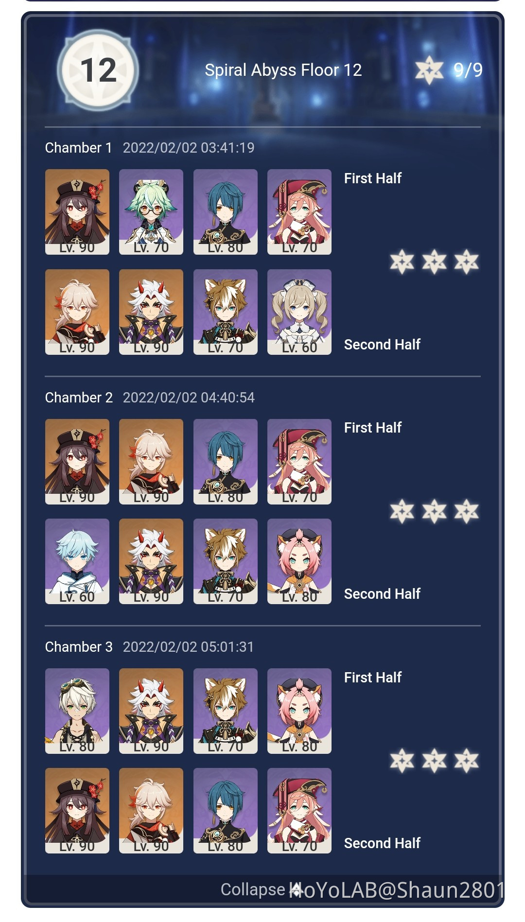 Tankfei abyss clear 36 stars Genshin Impact | HoYoLAB