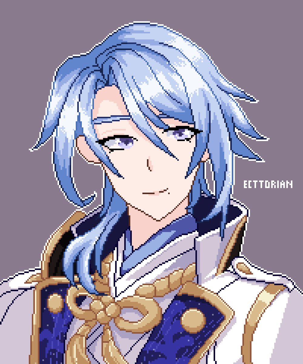 Kamisato Ayato Pixel Art! Genshin Impact | HoYoLAB