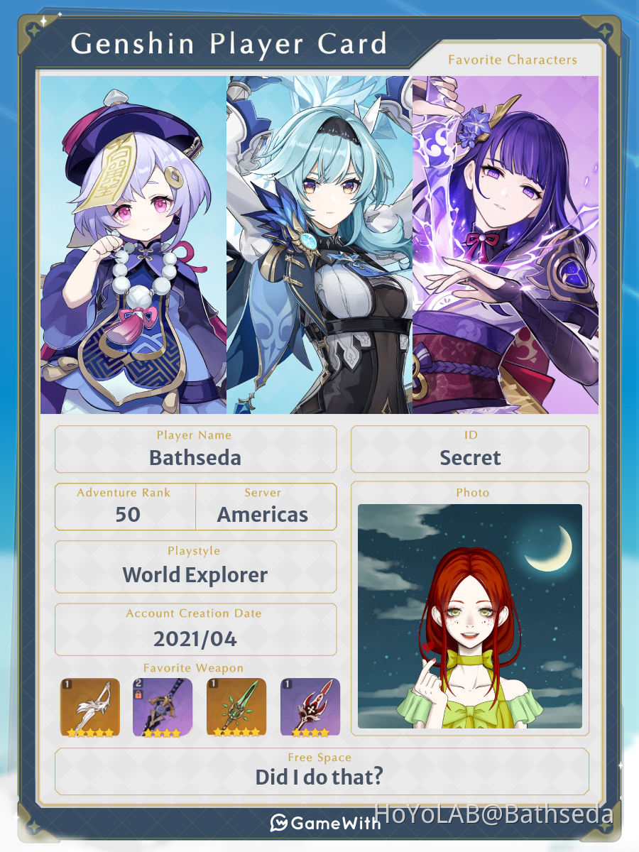 Character Card Genshin Impact | HoYoLAB