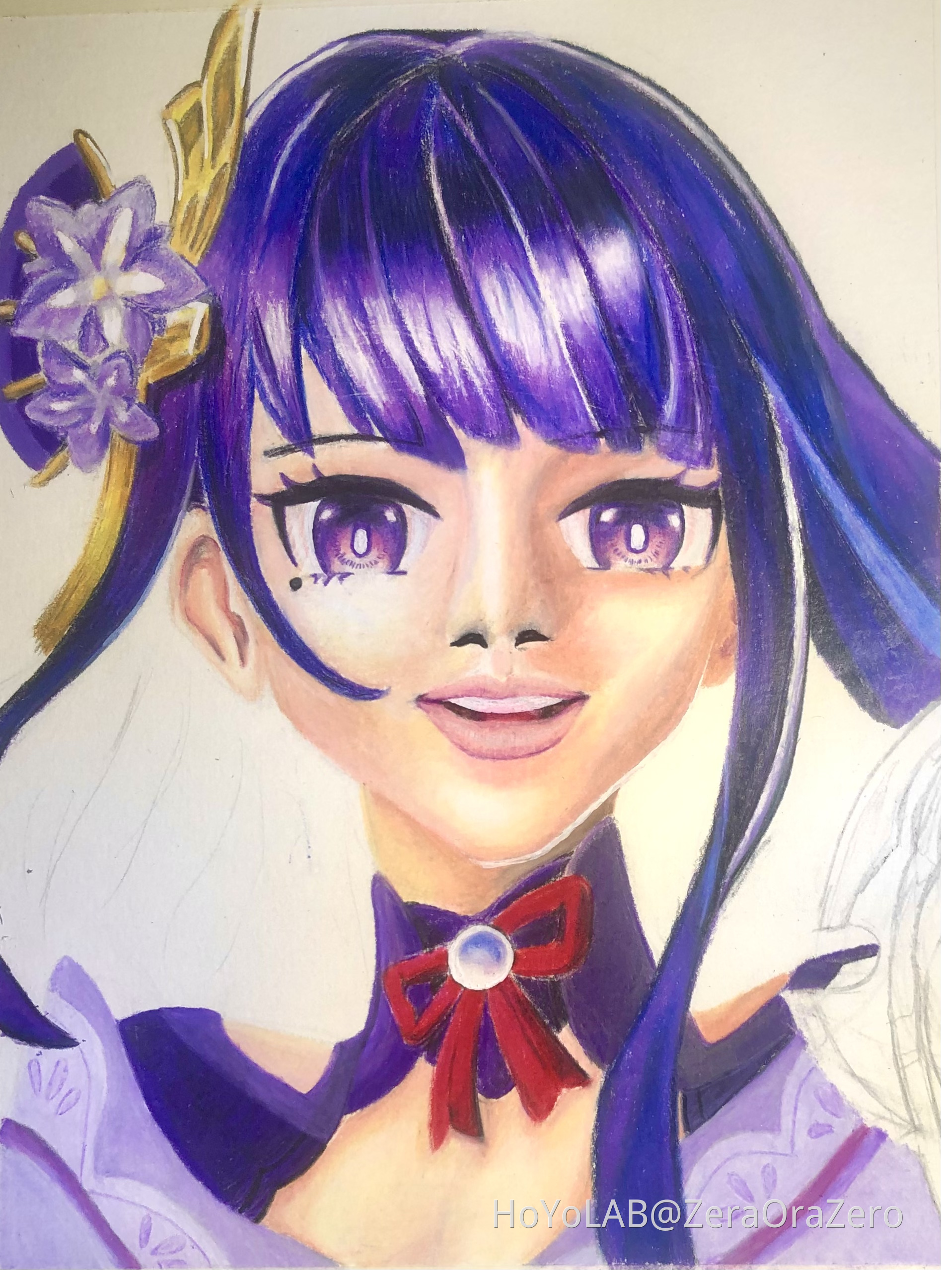 Shogun Raiden (happy) drawing Genshin Impact | HoYoLAB