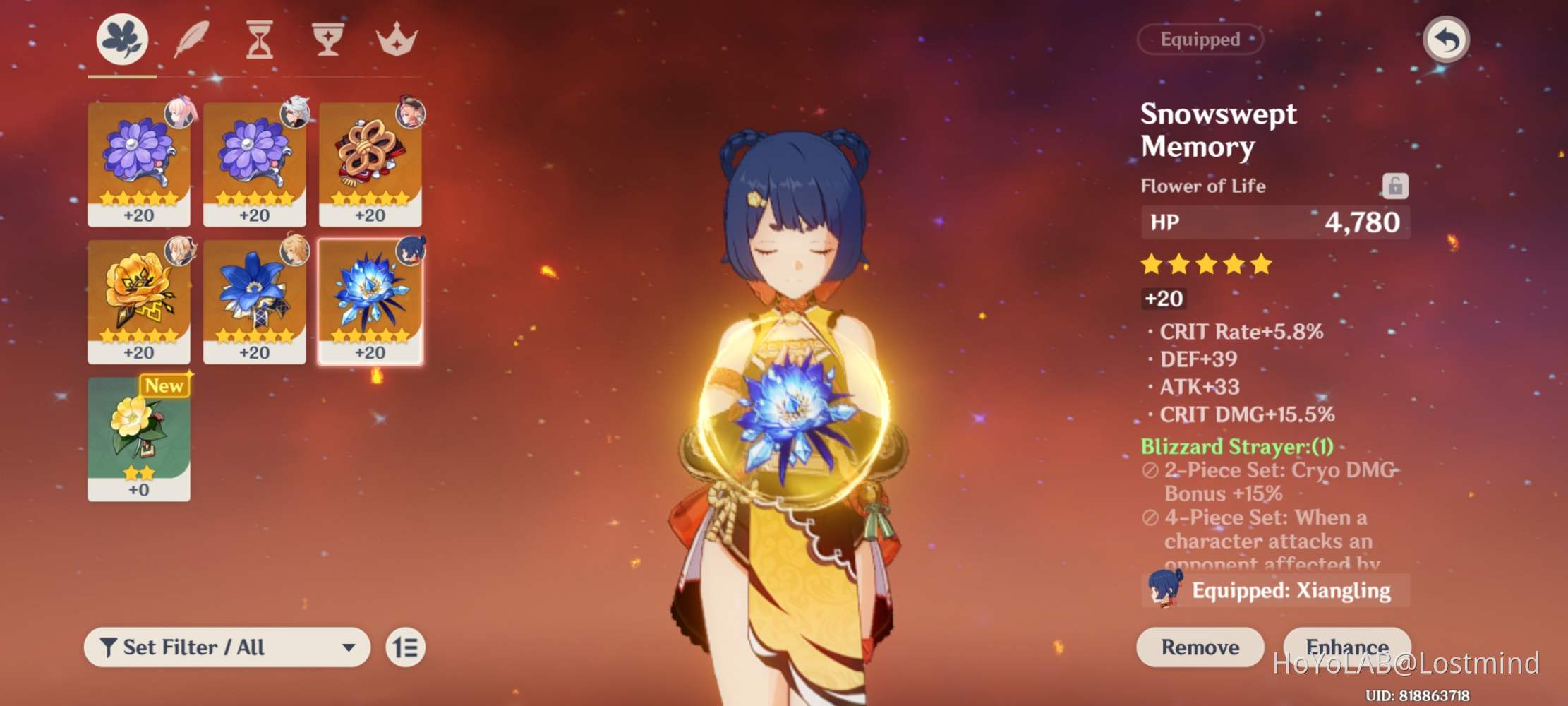 My xiangling build (made for fun) Genshin Impact | HoYoLAB