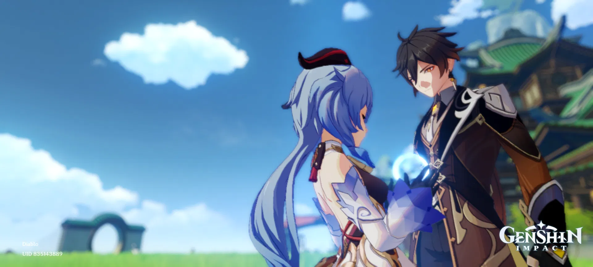 Ganyu is Sus....... pic that i took in my sereniteapot Genshin Impact ...