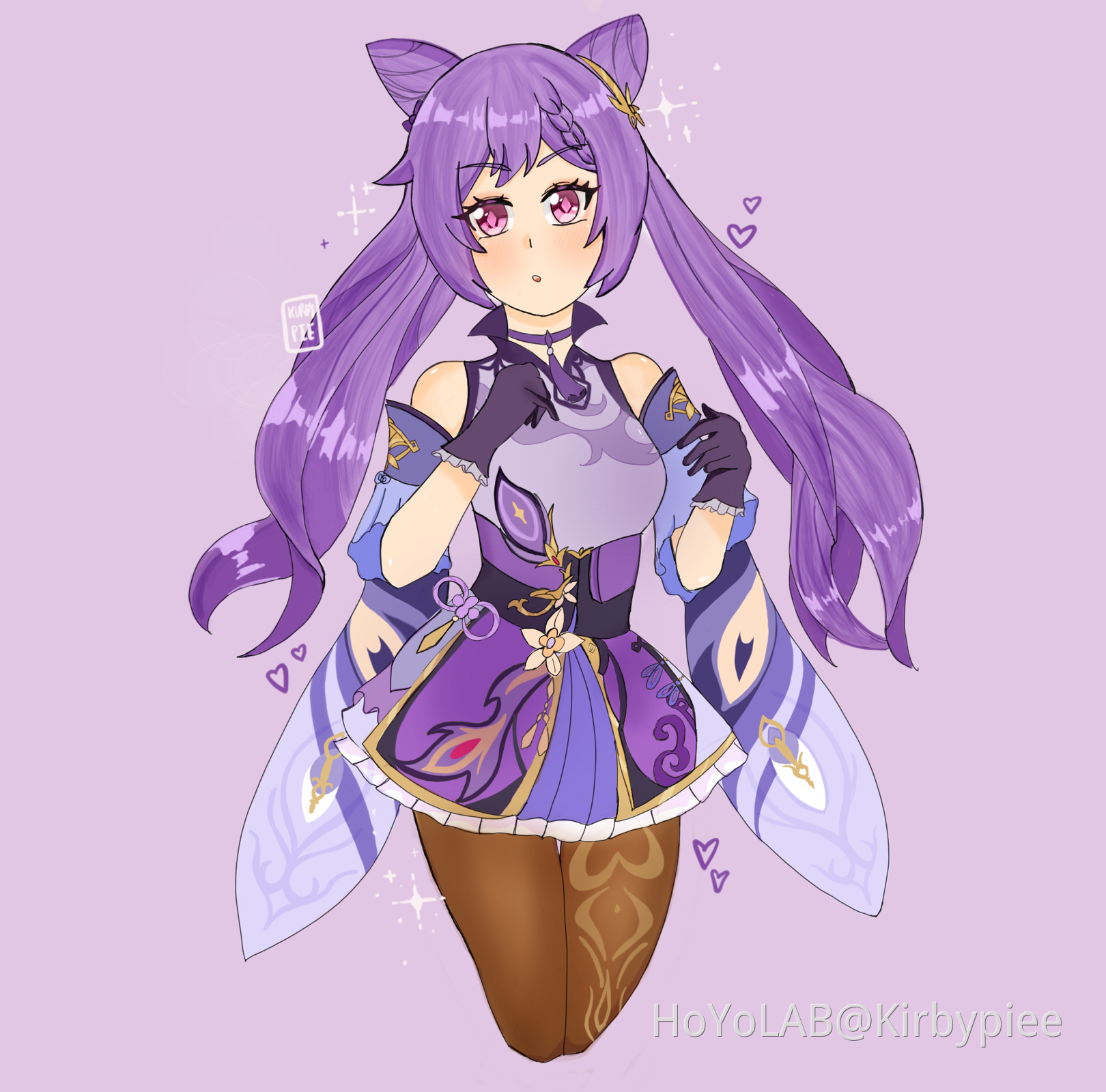 My first keqing fan art Genshin Impact | HoYoLAB