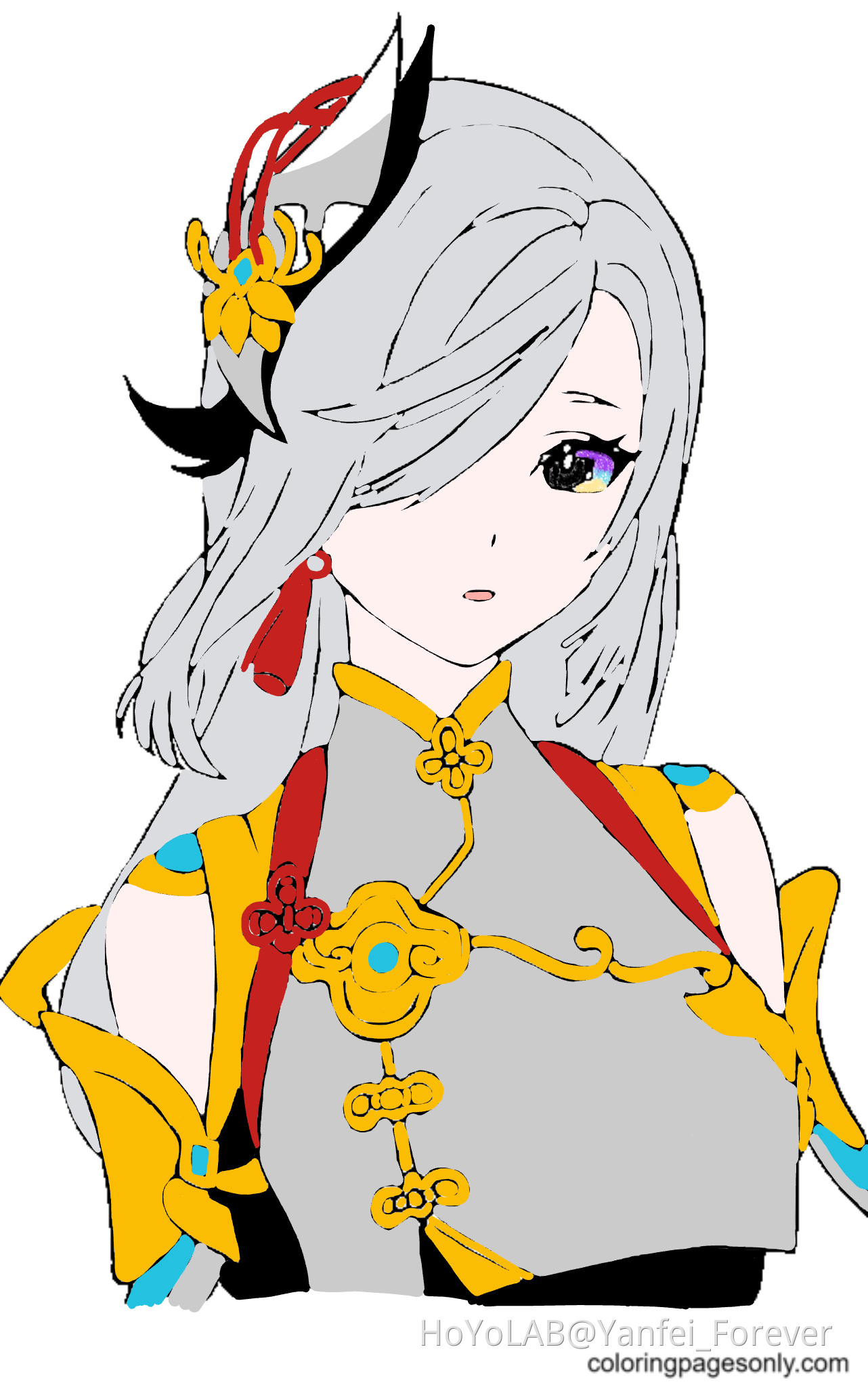 Shenshe Genshin Impact Coloring Genshin Impact | HoYoLAB