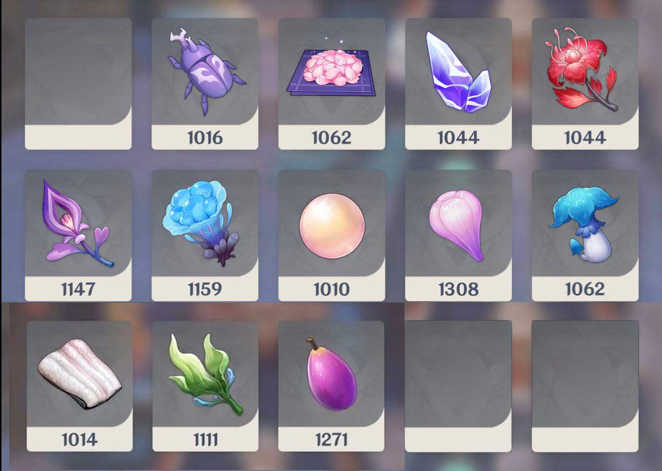 Azurite’s 1,000 Inventory 🧸 Open-World Material Masterlist [Complete ...
