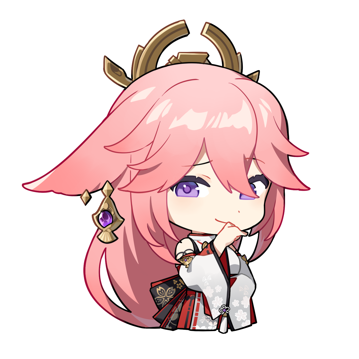 Yae Miko Chibi Stickers: New stickers available on HoYoLAB now! Genshin ...