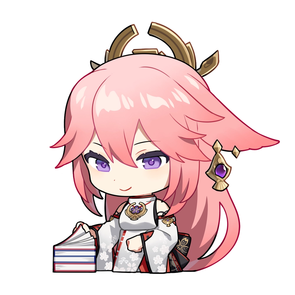 Yae Miko Chibi Stickers: New stickers available on HoYoLAB now! Genshin ...