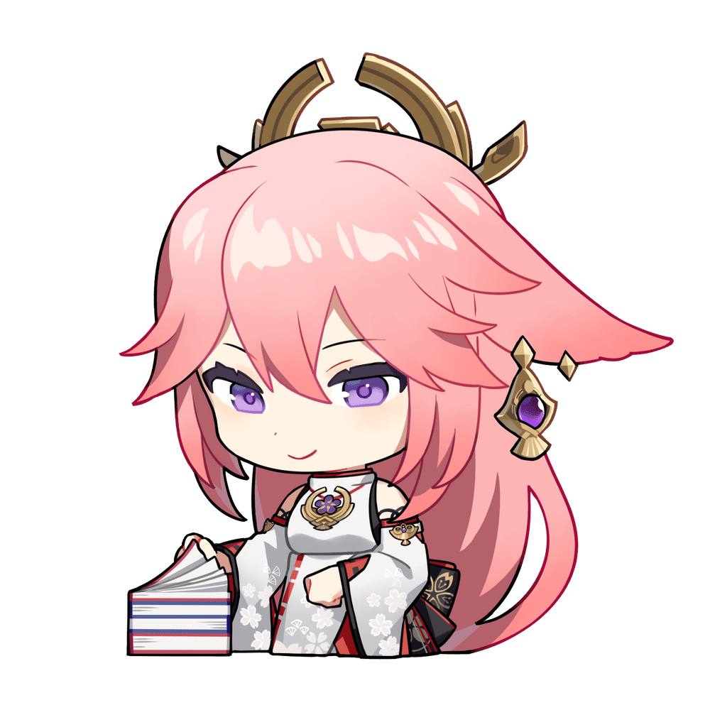 Yae Miko Chibi Stickers: New stickers available on HoYoLAB now! Genshin ...