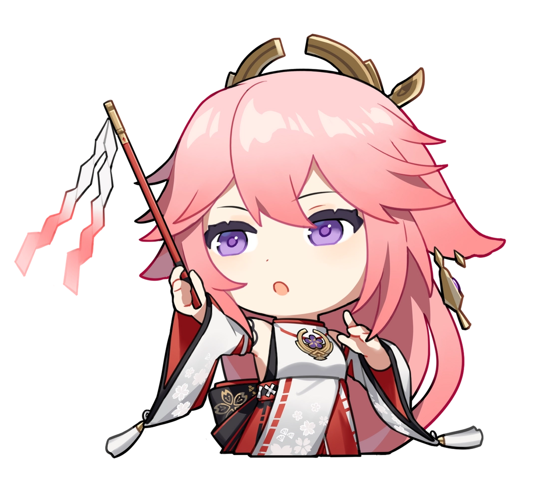 Yae Miko Chibi Stickers: New stickers available on HoYoLAB now! Genshin ...