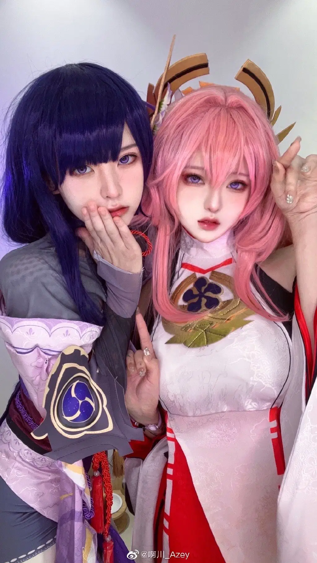 Yae Miko & Raiden Shogun Cosplay - Coser : 啊川_Azey @_azeyyyl & 一只蛋蛋啊 ...