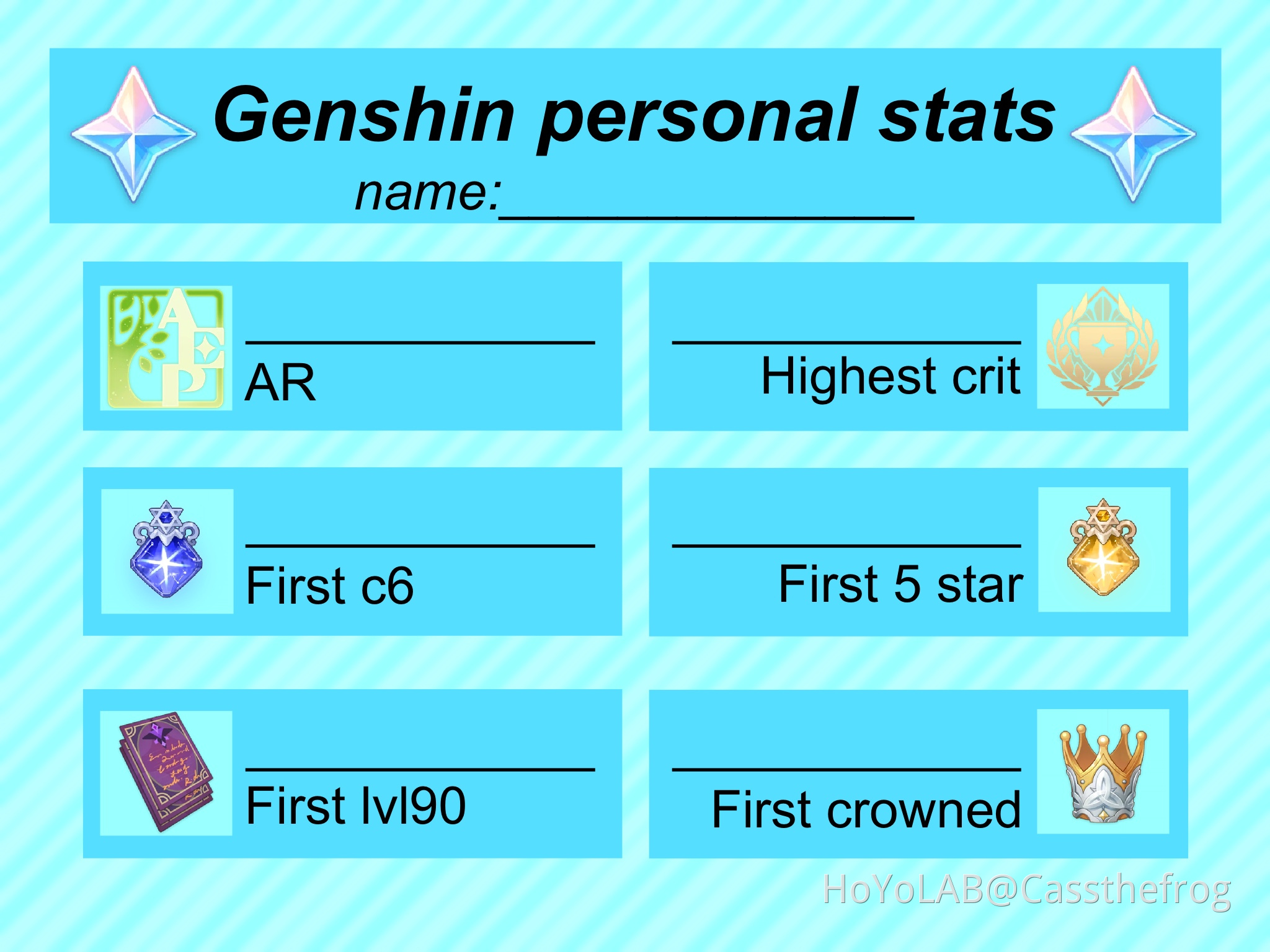 Genshin personal stats template Genshin Impact | HoYoLAB