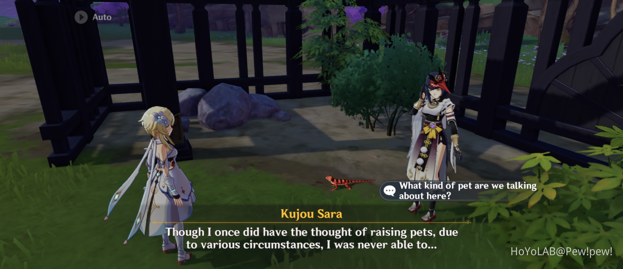 Sara and her lizard Genshin Impact | HoYoLAB
