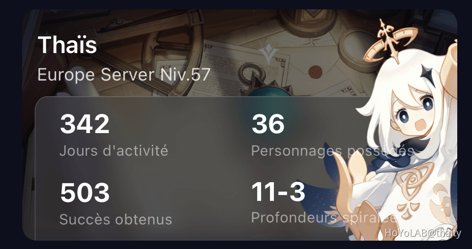 Voici mon profil ! Genshin Impact | HoYoLAB